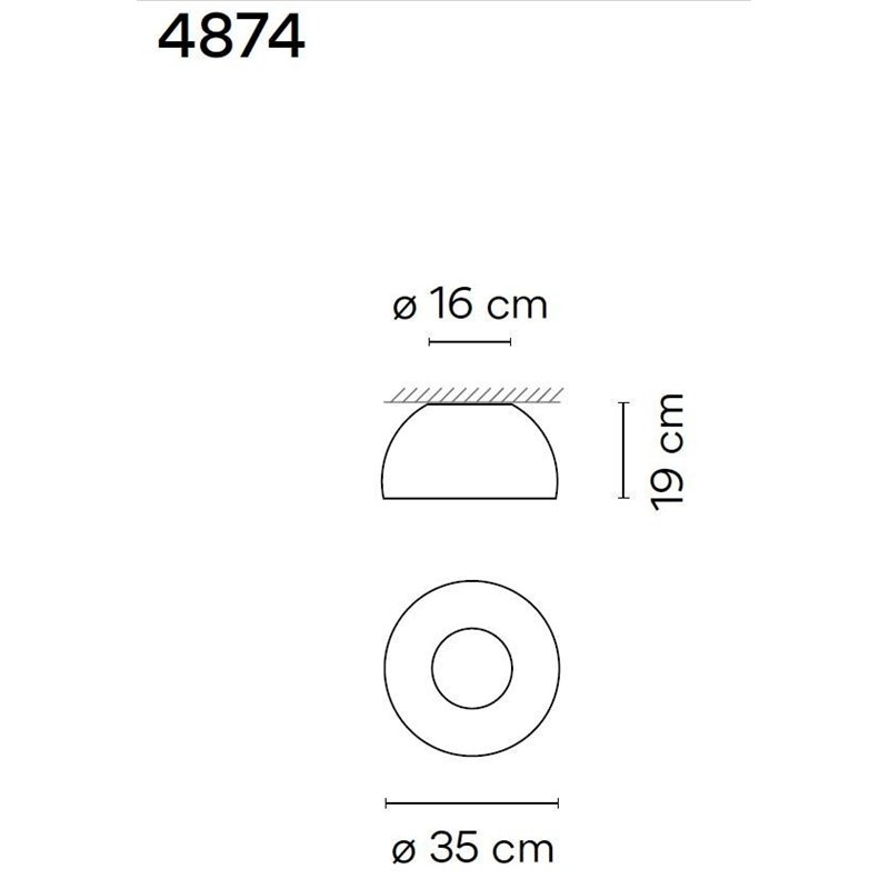 Buy Vibia Duo 35 - 4874 ceiling lamp online with professional support.