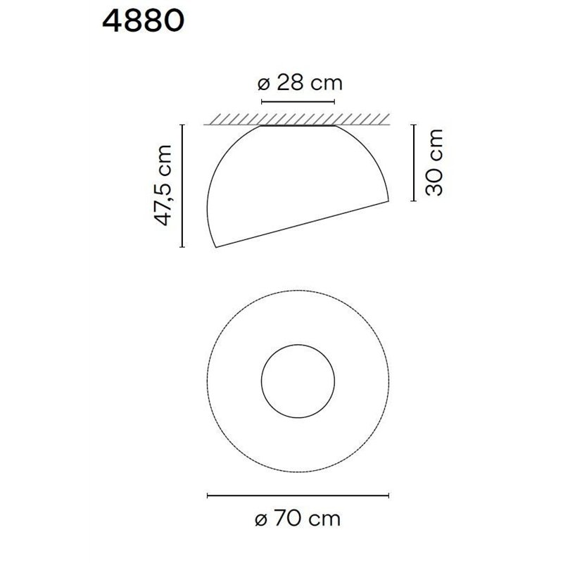 Buy Vibia Duo 70 Slated - 4880 ceiling lamp online with professional ...