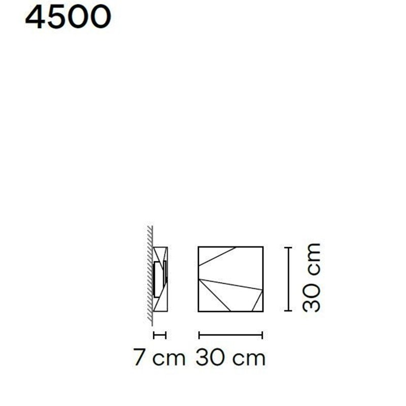 Buy Vibia Origami Single A - 4500 wall lamp online with professional ...