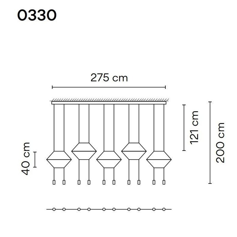 Buy Vibia Wireflow Lineal 10A - 0330 suspension lamp online with ...