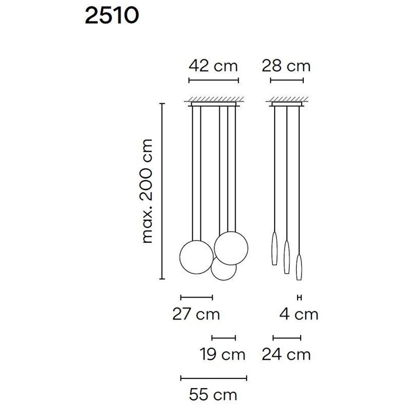 Buy Vibia Cosmos 3X - 2510 suspension lamp online with professional ...