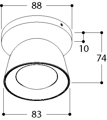 Buy TAL CONE JUNIOR SURFACE MOUNTED WC ceiling lamp online with ...
