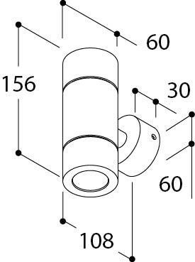 Buy TAL HEKOWA 100 LUXEON M SPOT WC wall lamp online with professional ...