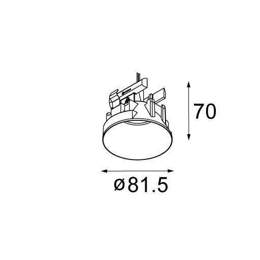 Buy Modular Modupoint LED Ø82 deep recessed trimless 1x online with ...