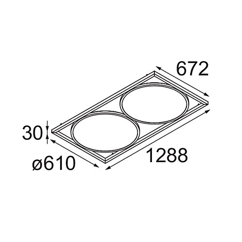 Modular Geometry Suspended Adjustable 672x1288 2x LED | Lightandshade