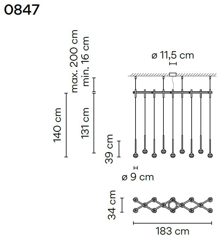 Buy Vibia Algorithm 14X Double Lineal Recessed - 0847 suspension lamp ...