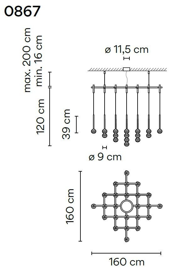 Buy Vibia Algorithm 25X Rectangular Recessed - 0867 suspension lamp ...