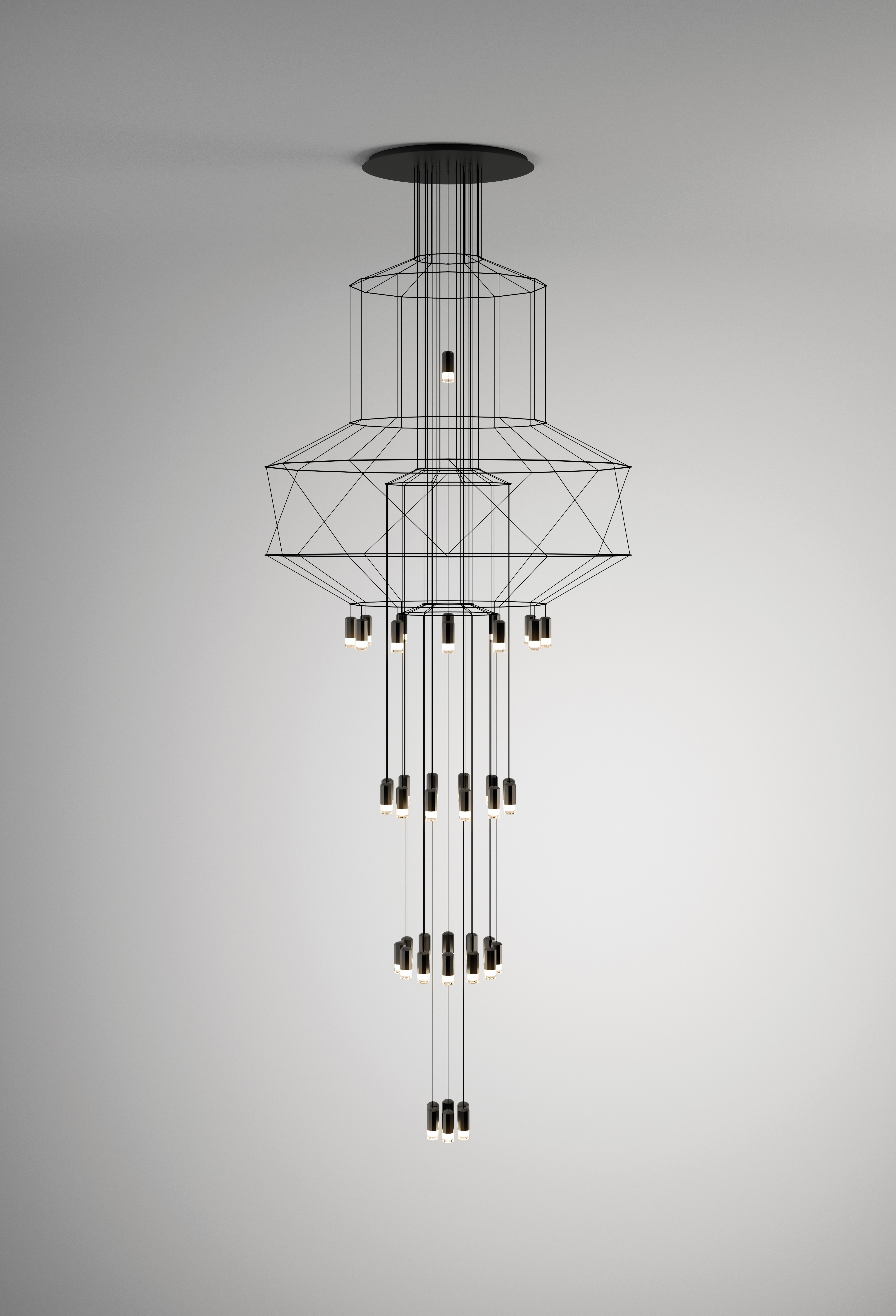 Buy Vibia Wireflow Chandelier 396 - 0375 suspension lamp online with ...