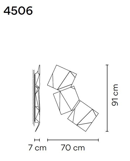 Buy Vibia Origami Triple - 4506 wall lamp online with professional support.