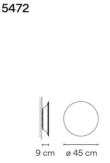 Buy Vibia Puck Wall Art 45 - 5472 wall lamp online with professional ...