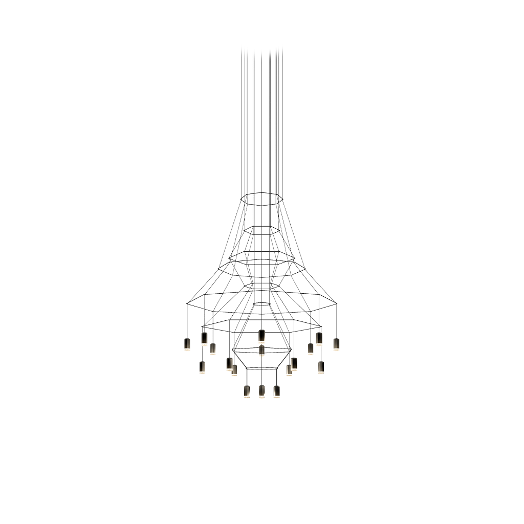 Buy Vibia Wireflow Chandelier 279 - 0315 suspension lamp online with ...