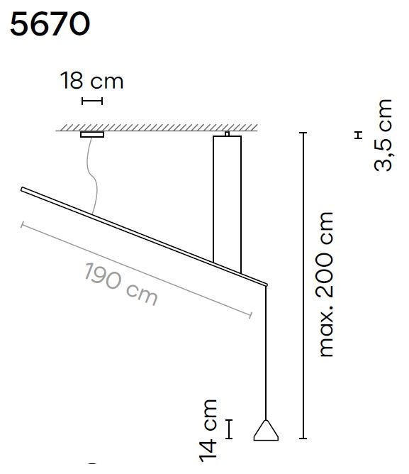 Buy Vibia North 14 2-Point - 5670 suspension lamp online with professional support.
